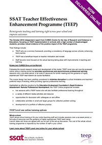 Teacher Effectiveness Enhancement Programme (TEEP) | SSAT